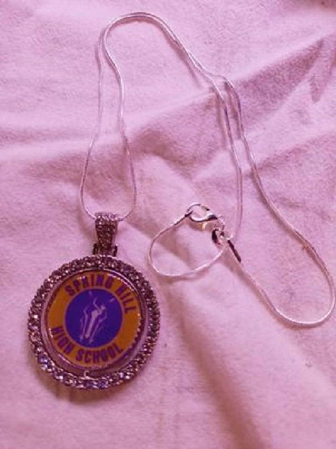 Custom Sports Photo Pendant: 2-sided School Pride Necklace - Etsy