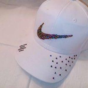 Handmade Rhinestone Swoosh Baseball Cap, Adjustable Bling Hat - Etsy