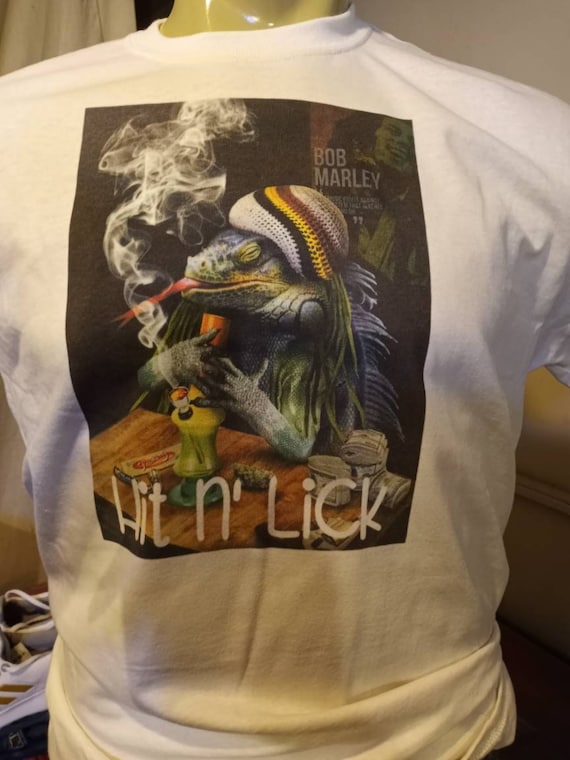 Funny Hit N' Lick Weed 420 Marijuana Lizard Bob Marley - Etsy