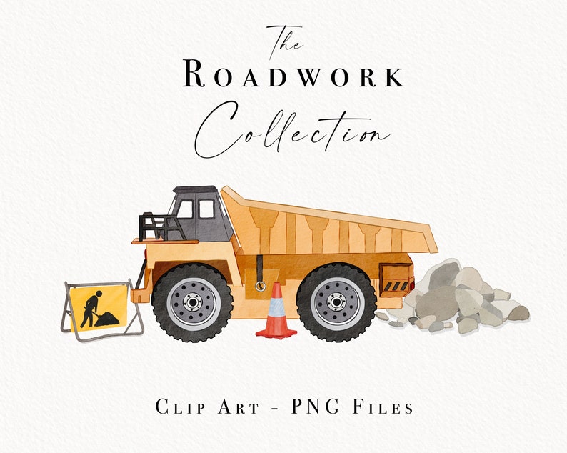 Roadworks Clip Art - Roadworks Download- Instant Download - Roadworks ...