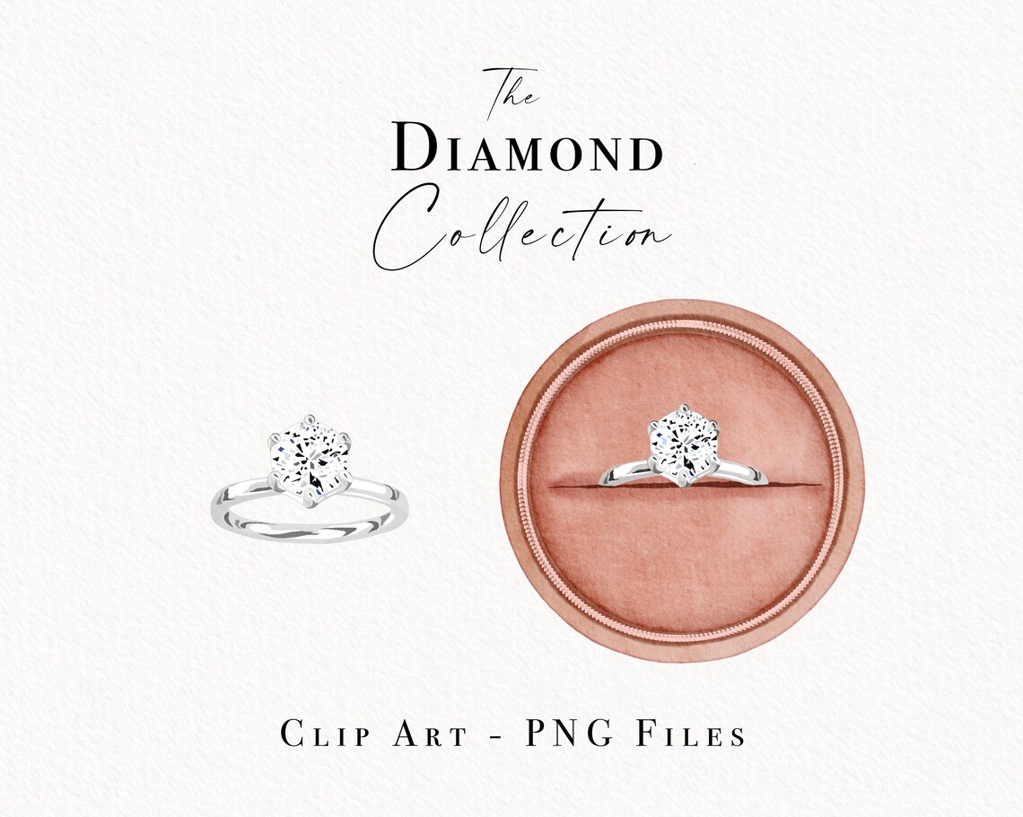 Diamond Ring Clip Art - Diamond Ring Download- Instant Download ...