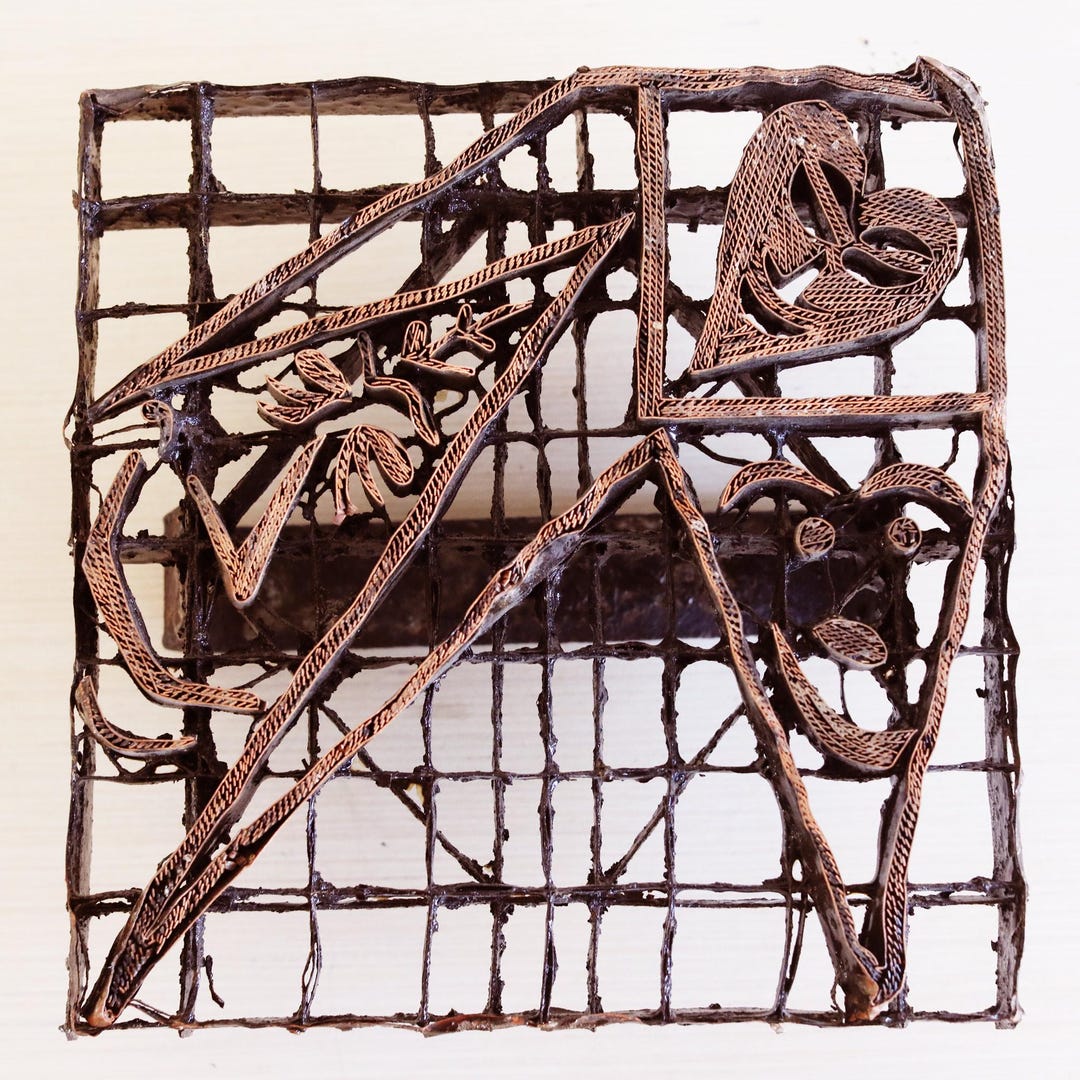 Vintage Indonesian Copper Tjap Chops Batik Stamp / Metal Handmade Art ...