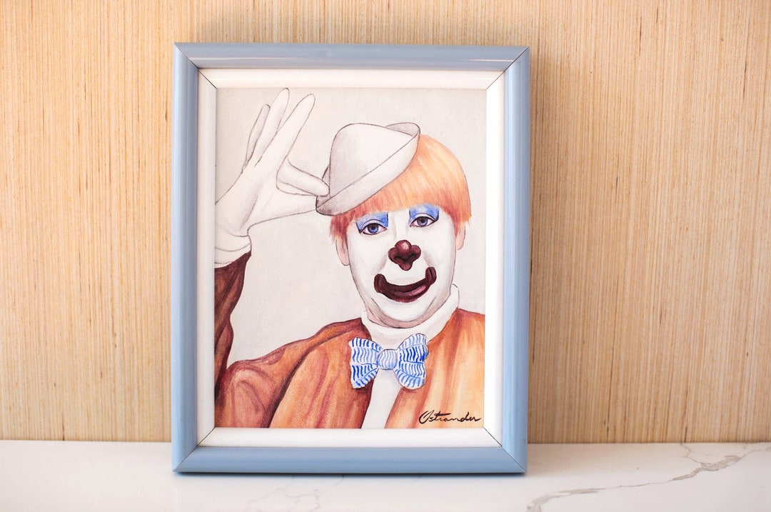 Original Ostrander Clown Painting / Signed Art / Gallery Wall Art - Etsy