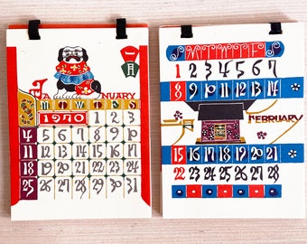 Japanese Desk Calendar - Etsy