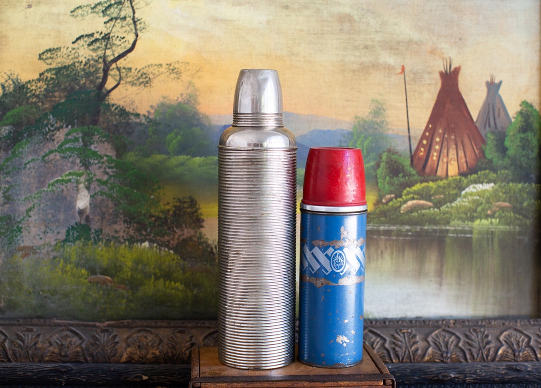 Vintage Thermoses Decor / Rustic Cabin Decor / Farmhouse Decor ...