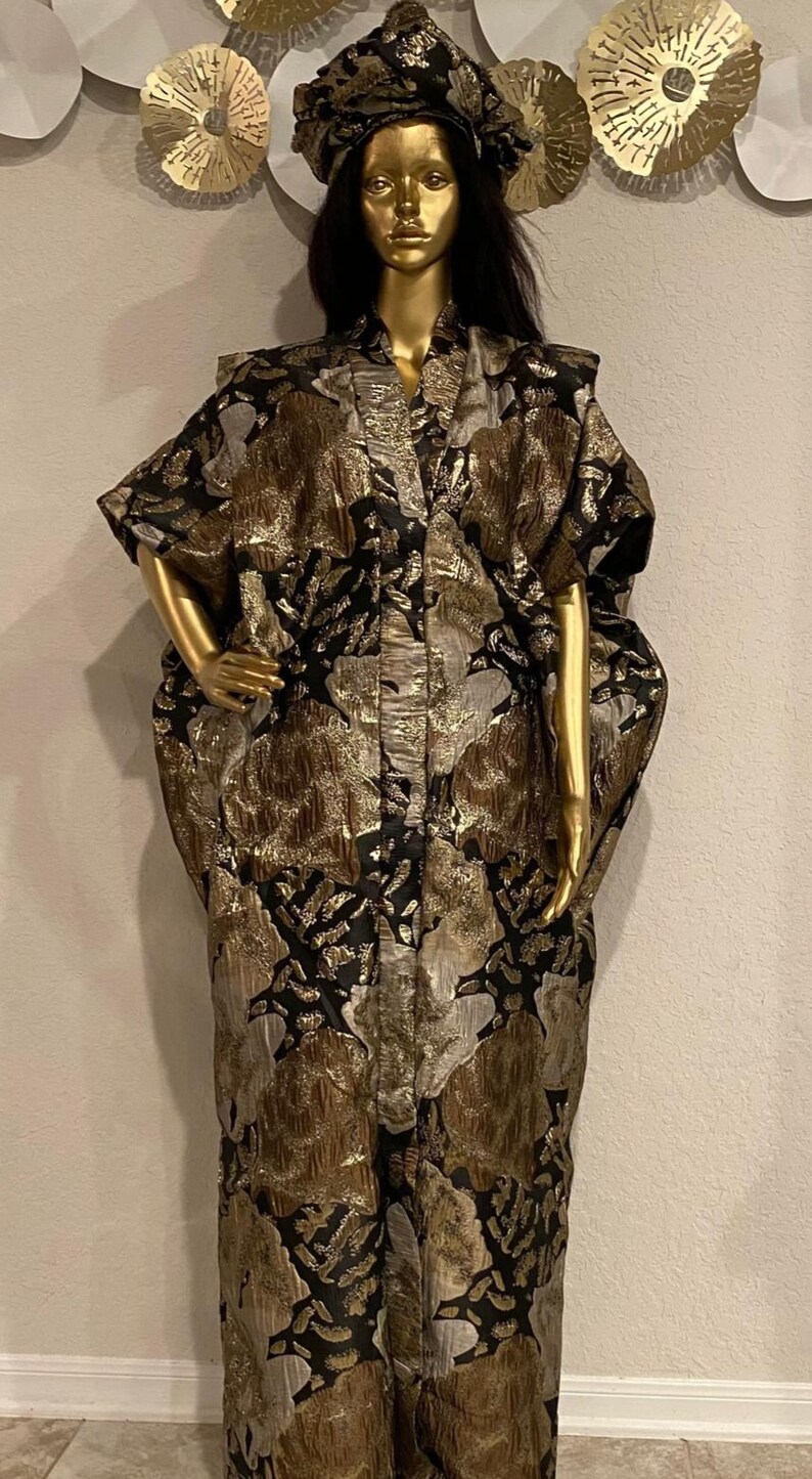 Brocade Damask Gold and Black Design Dress for Women - Etsy