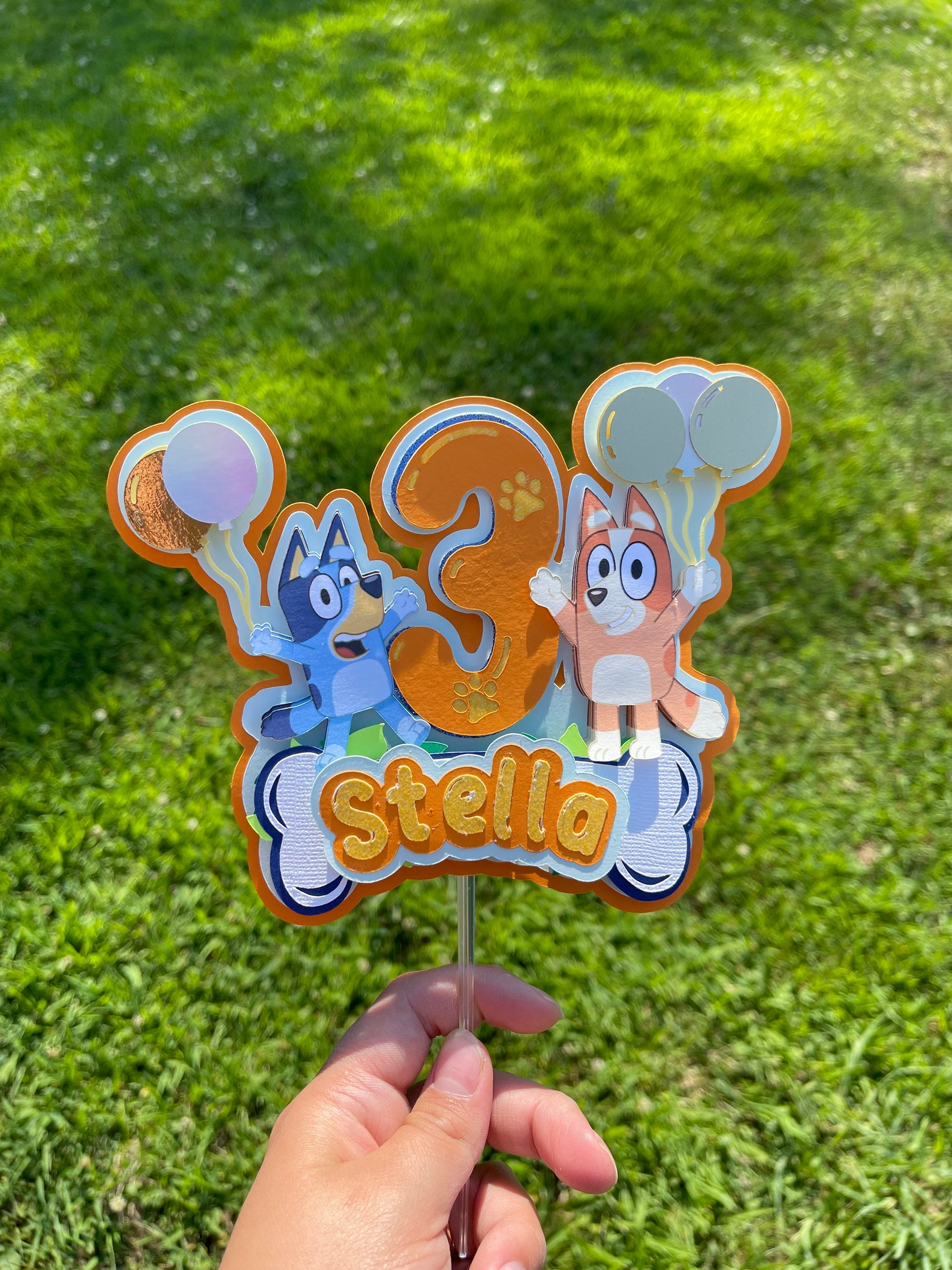 Bingo Cake Topperbluey And Bingo Cake Topper Etsy