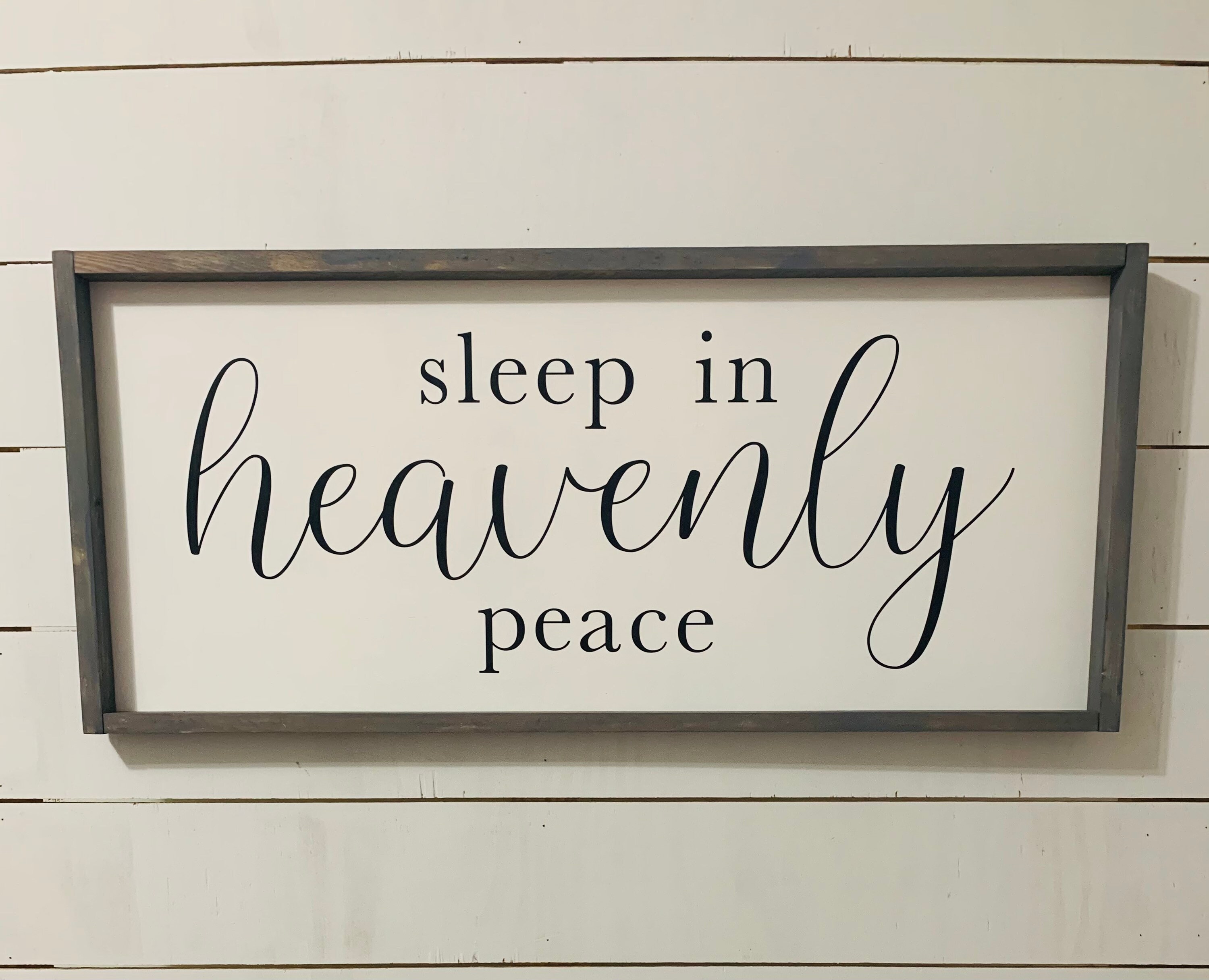 Sleep in Heavenly Peace Farmhouse Sign | Etsy