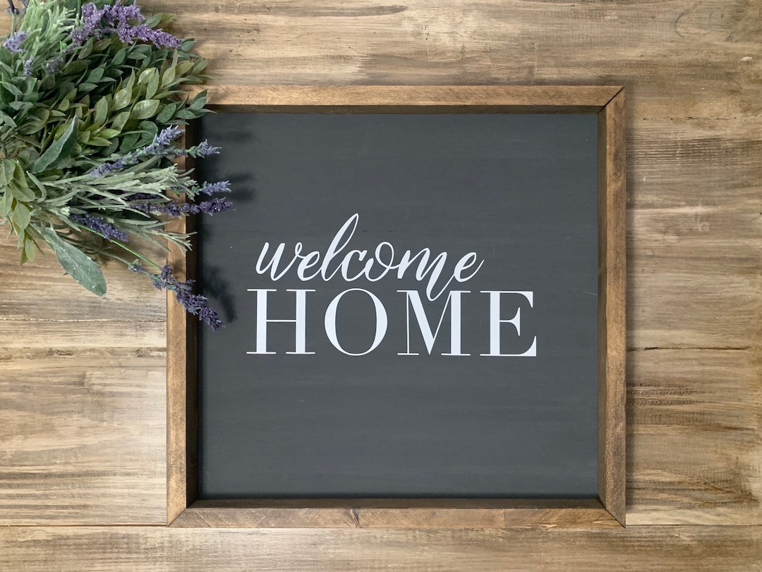 Welcome Home Wood Farmhouse Sign - Etsy