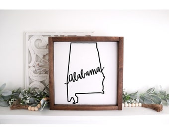 Alabama State Sign | Etsy