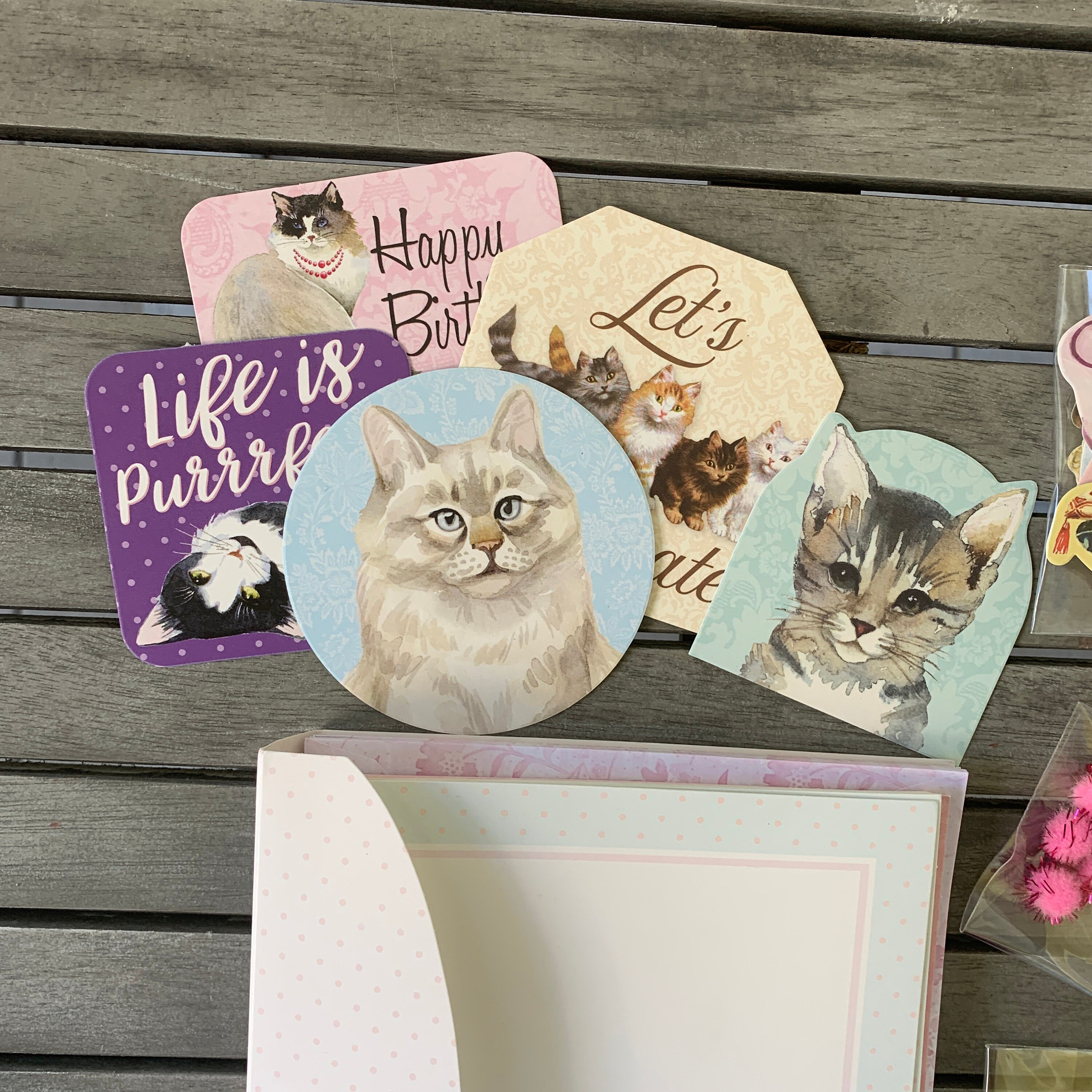 Birthday Cats Card Making Kit Create Custom Greeting Cards - Etsy