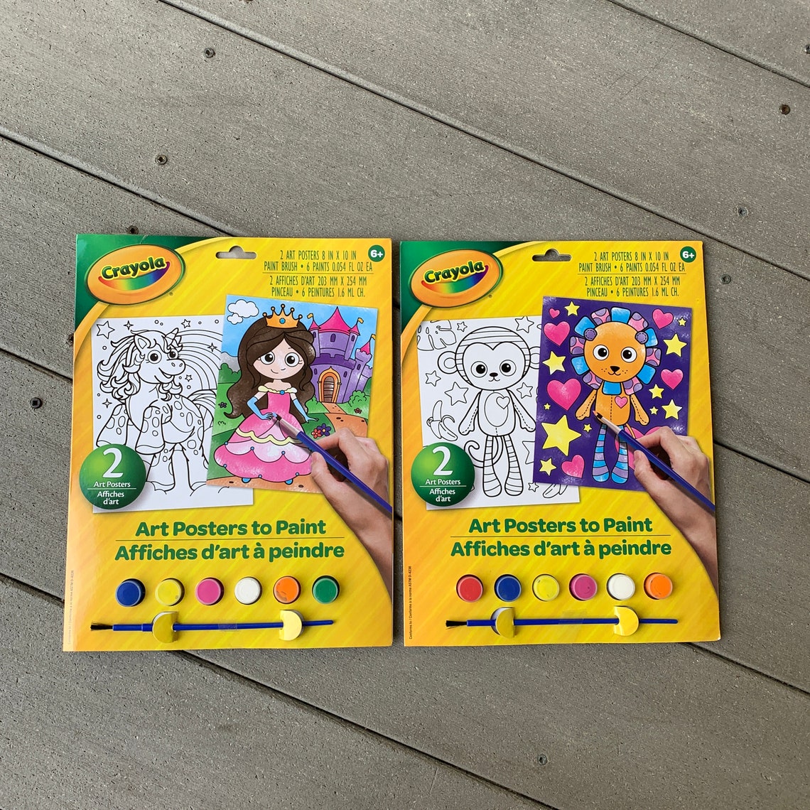 Kids Coloring Kit 2 pack Canvas Paint Your Own Artistic | Etsy