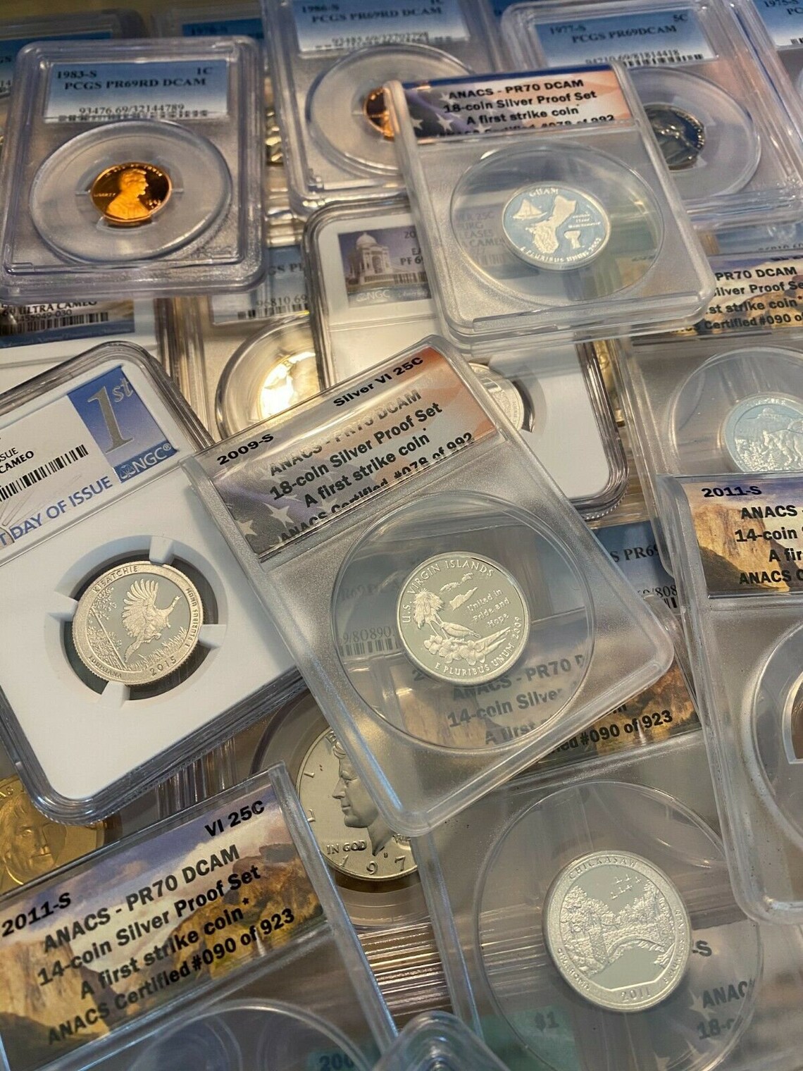 PCGS NGC ICG Anacs Slabbed Graded Proof Coin Hoard 2 Slab Lot | Etsy