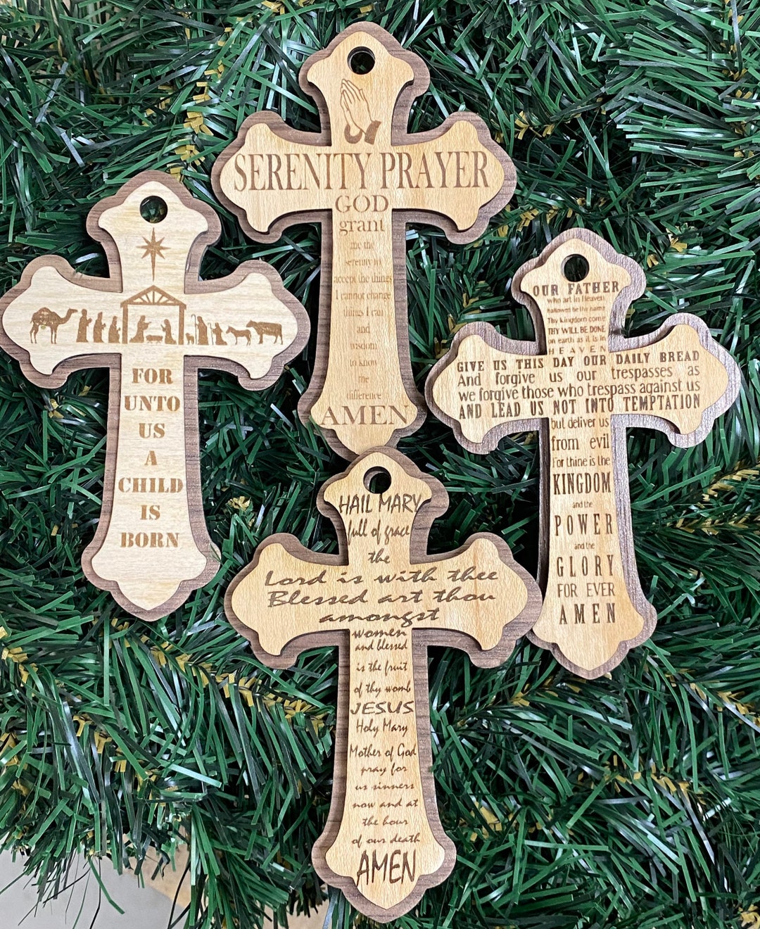 Prayer Cross Ornament and Shelf Display Svg's set of 4 of Each Style - Etsy