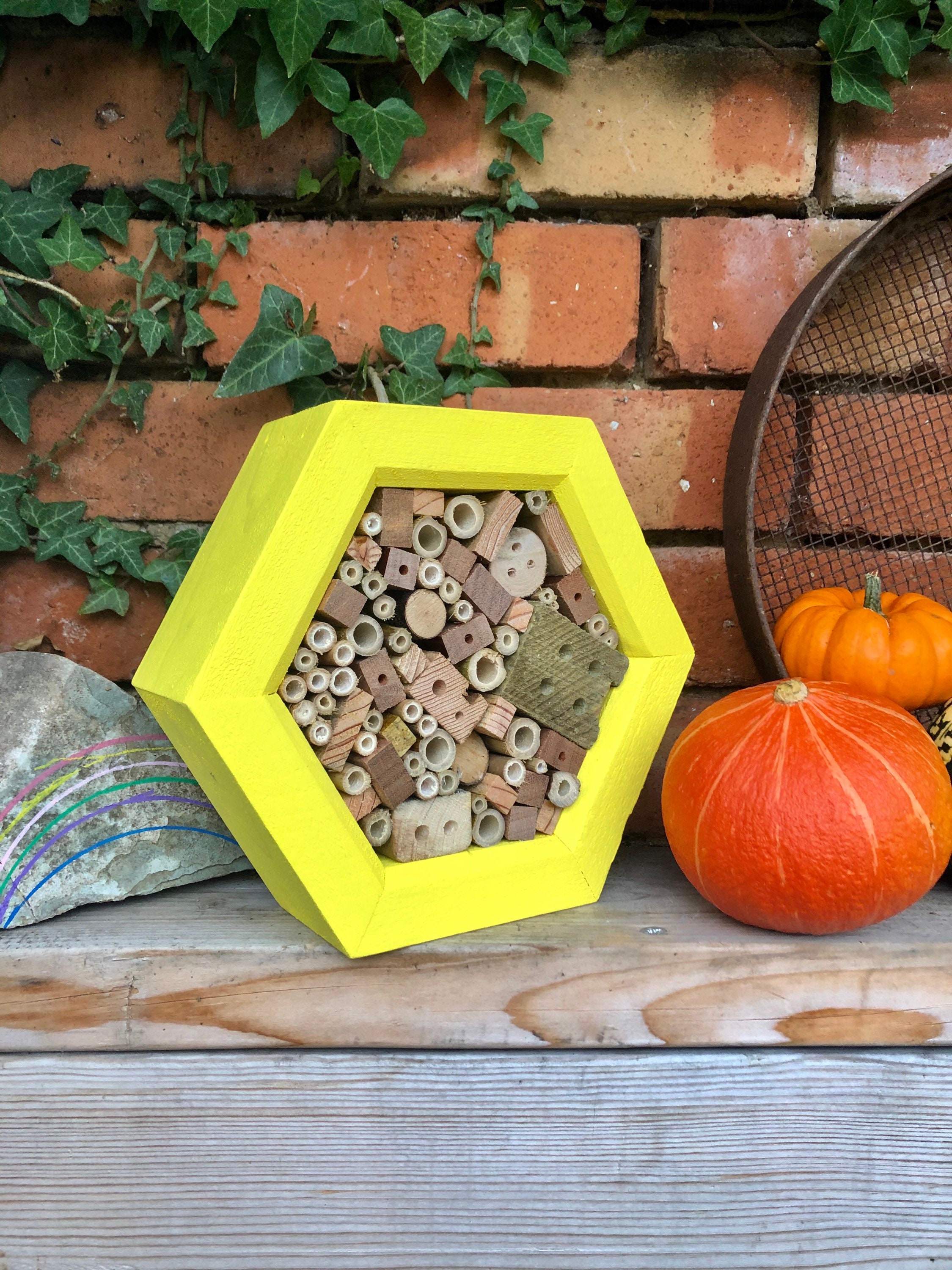 Large hexagonal Bee Hotel Insect Hotel Wildlife habitat | Etsy