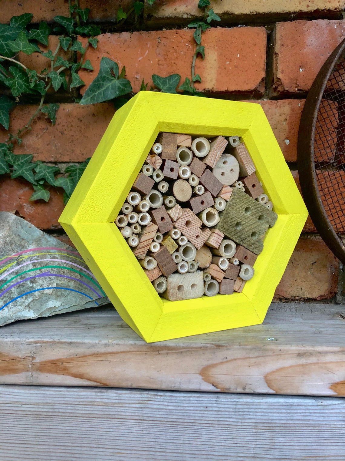 Large hexagonal Bee Hotel Insect Hotel Wildlife habitat | Etsy