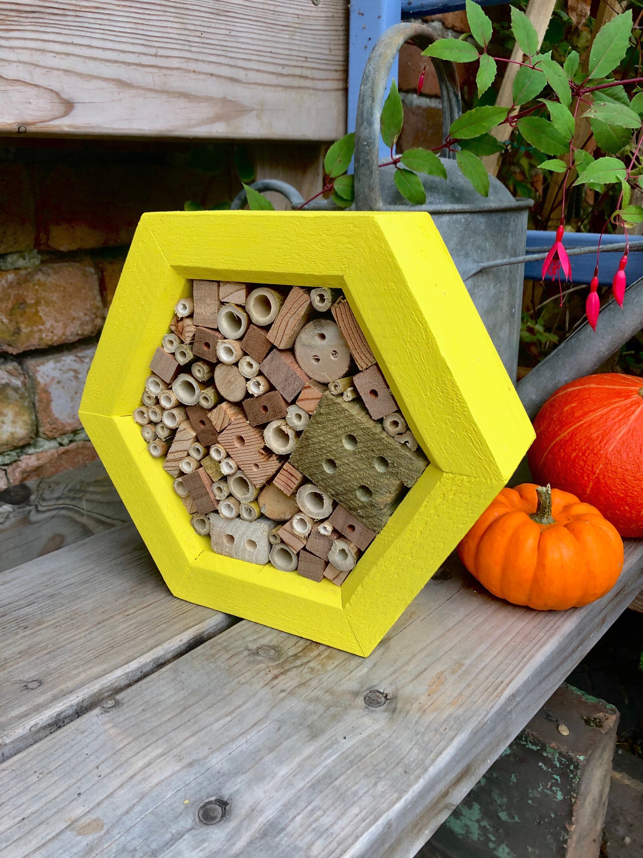Large hexagonal Bee Hotel Insect Hotel Wildlife habitat | Etsy
