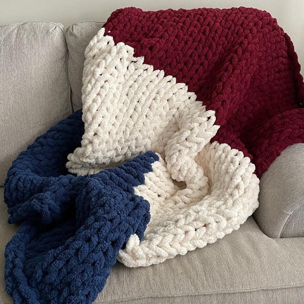 Red and White Throw Blanket - Etsy