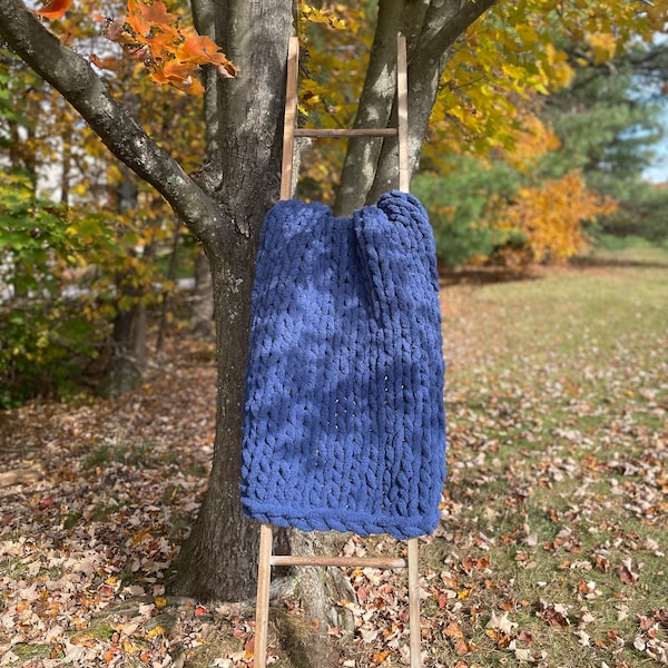 Royal Blue Throw Blanket - Etsy