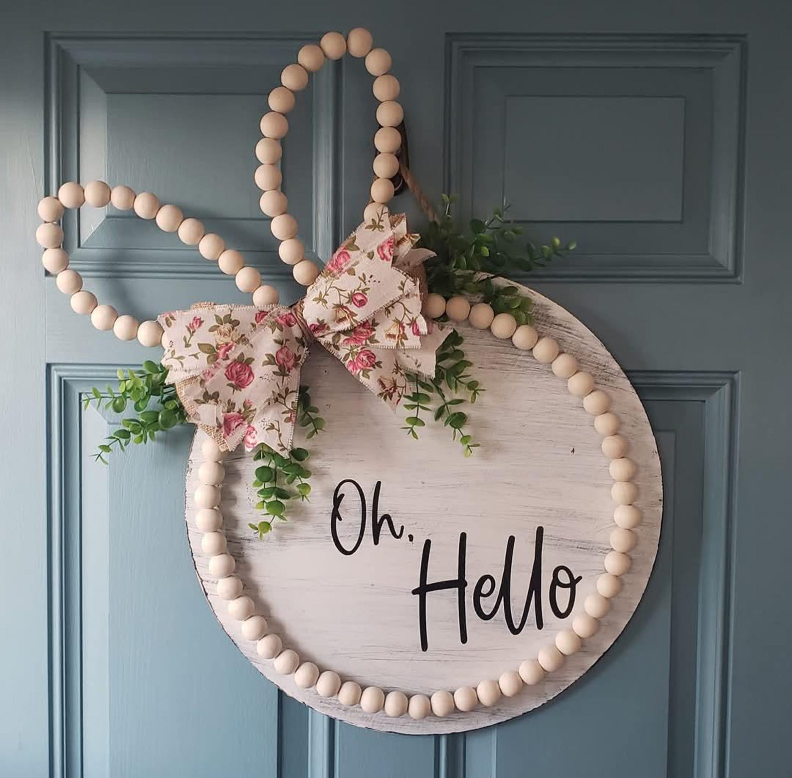 Easter Bunny Ears Door Hanger - Etsy