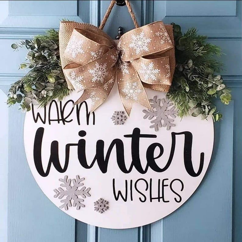 Winter Door Decor - Etsy