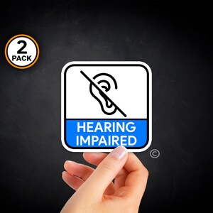 Hearing Impaired Sticker 2-pack Decal Bumper Sticker - Etsy