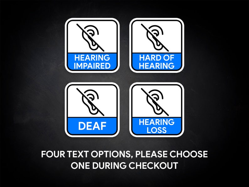 Hearing Impaired Sticker 2-pack Decal Bumper Sticker - Etsy