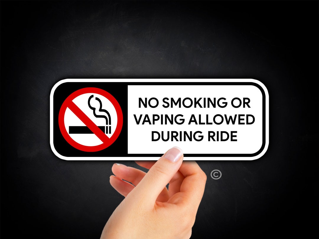 No Smoking Sticker 2-pack Uber, Lyft, Taxi, Bus, Ride Share Drivers - Etsy