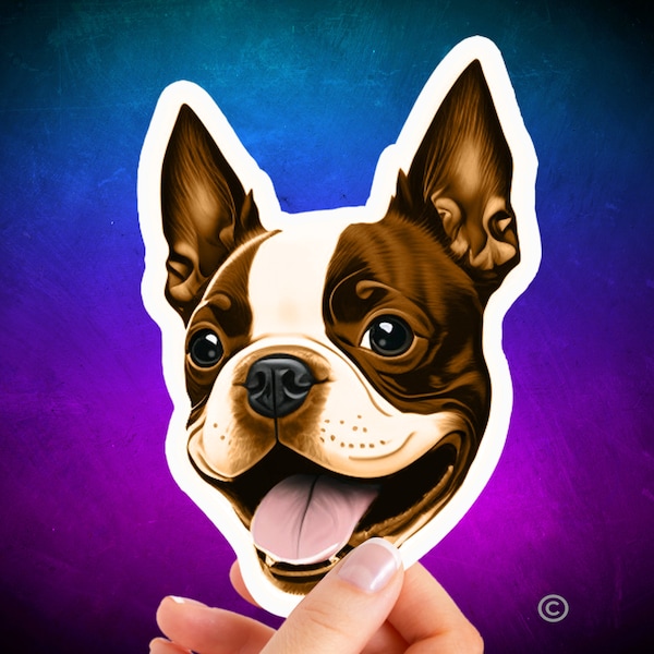 Boston Terrier Decal - Etsy