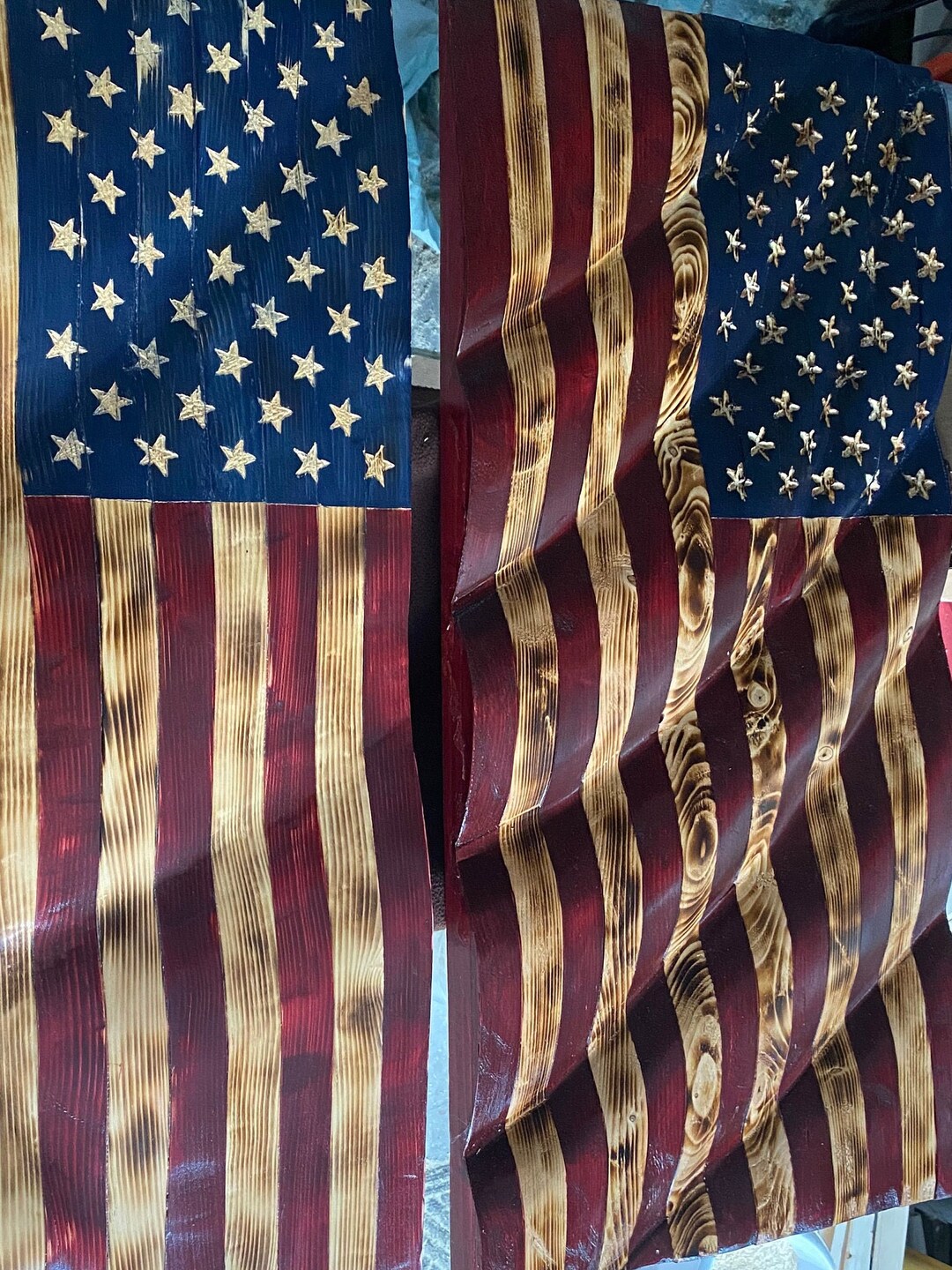 Wooden Wavy Flag - Etsy