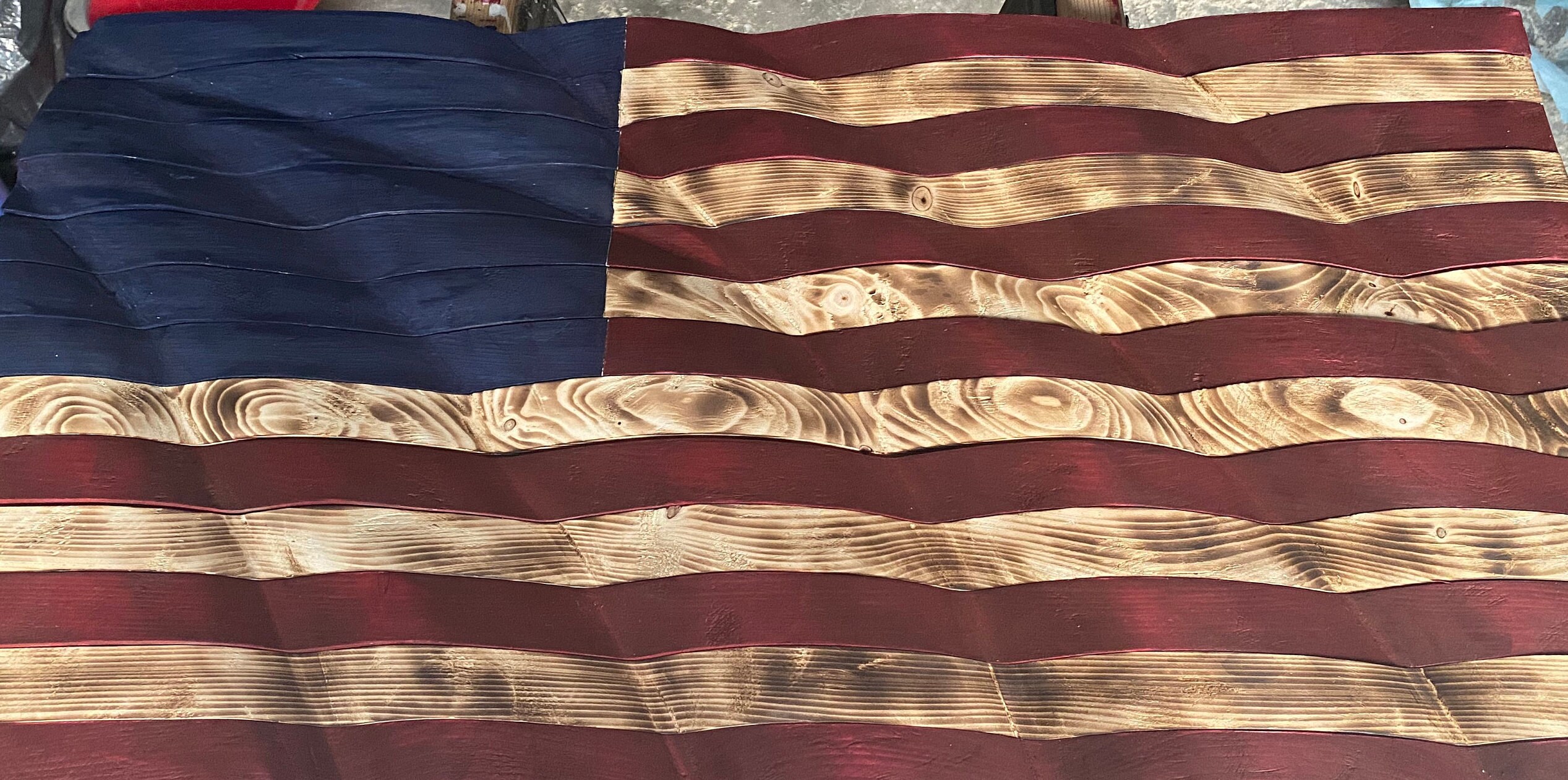 Wooden Wavy Flag - Etsy