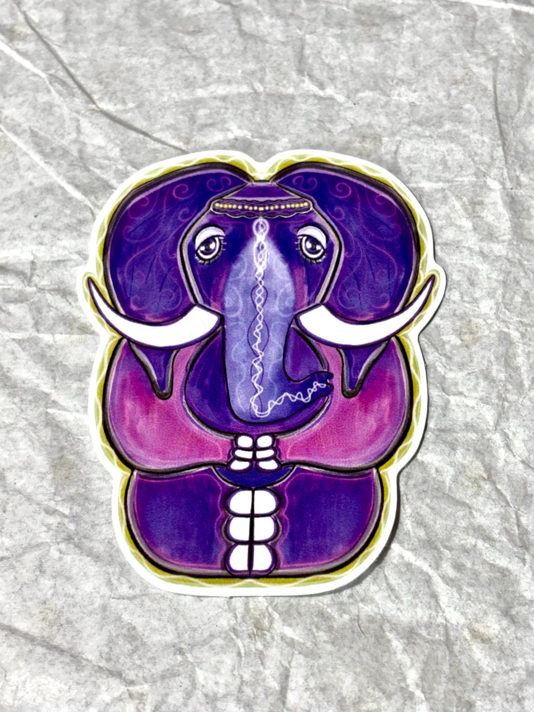 Mystical Purple Elephant Sticker - Etsy