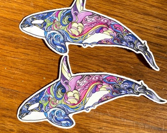 Orca Breaching Sticker. Orca Sticker. Killer Whale Sticker. Tilikum ...