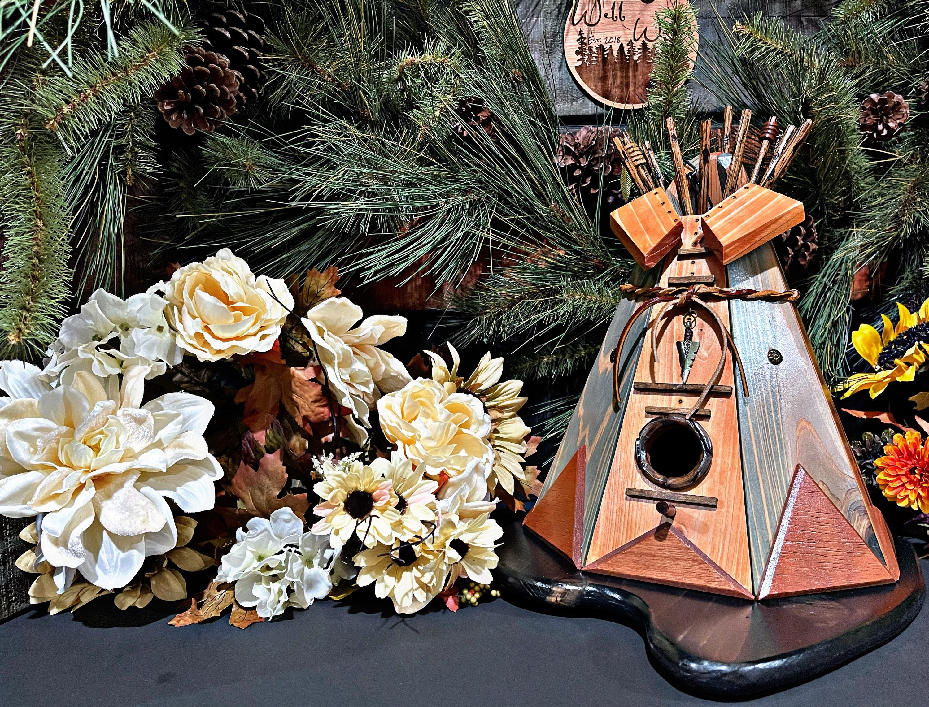 Rustic Tipi Birdhouse Sioux, Native American Art, Indigenous Home Decor ...