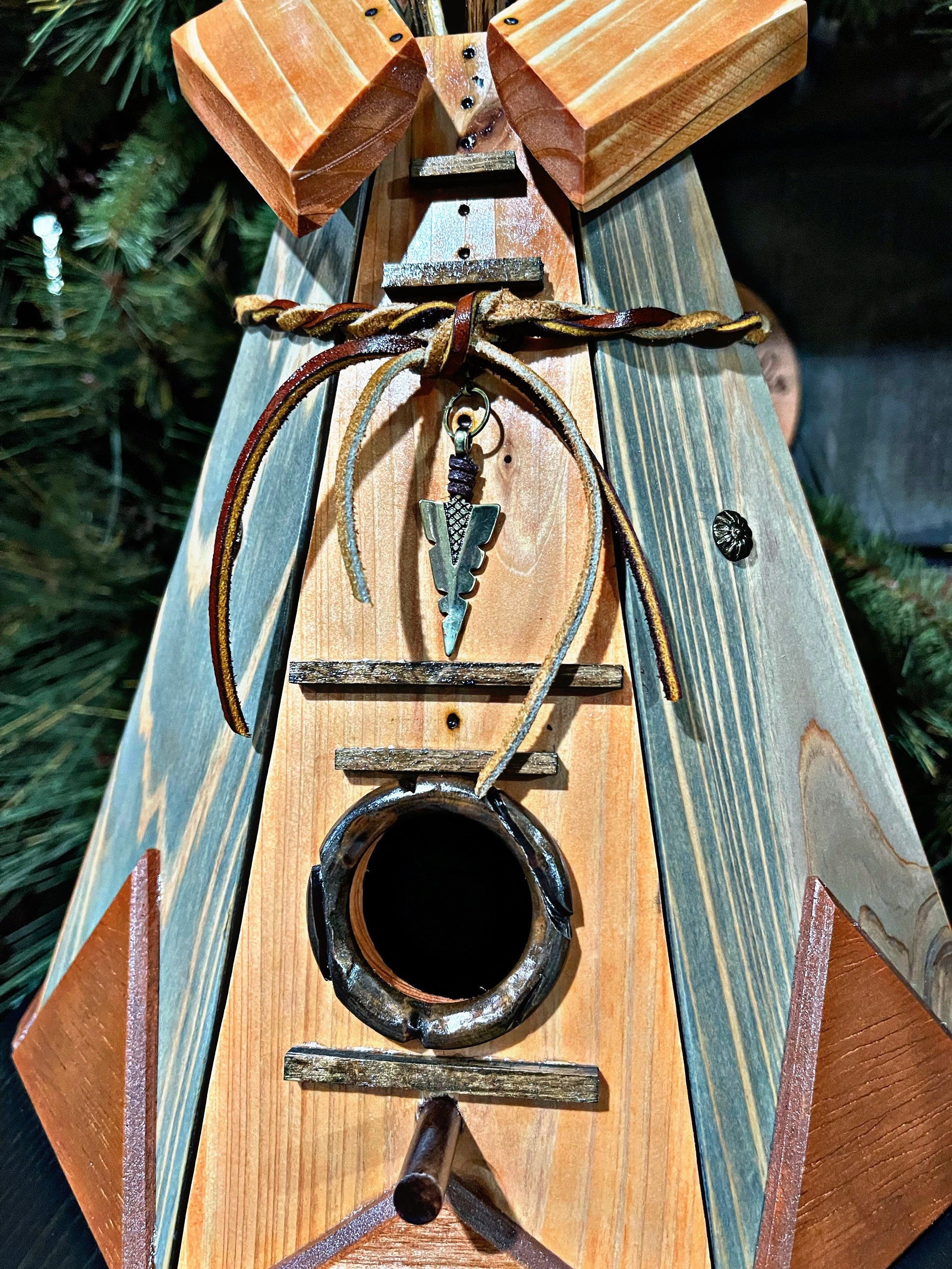 Rustic Tipi Birdhouse Sioux, Native American Art, Indigenous Home Decor ...