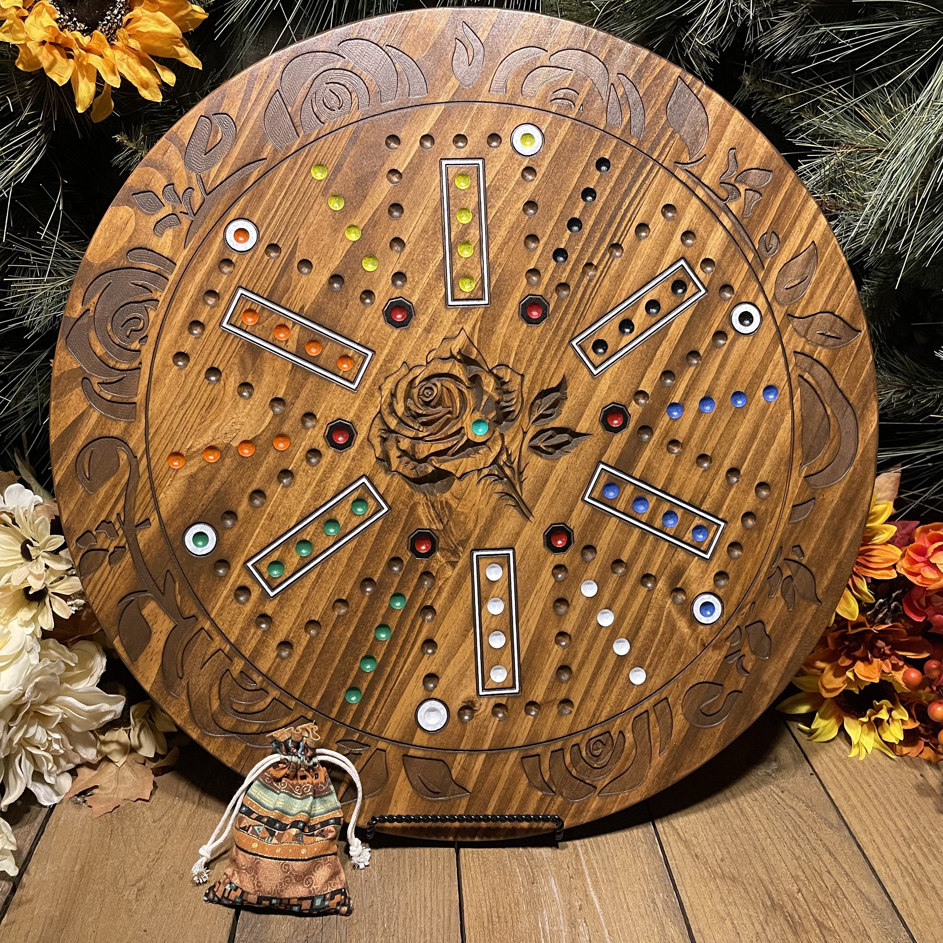 Heirloom Aggravation Board Game- Rose and Petals, Wahoo and Carbles ...