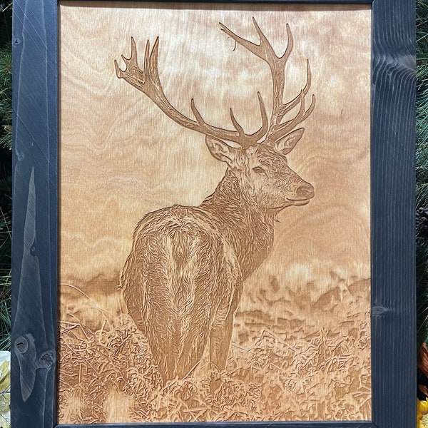 Elk Wood Carving - Etsy