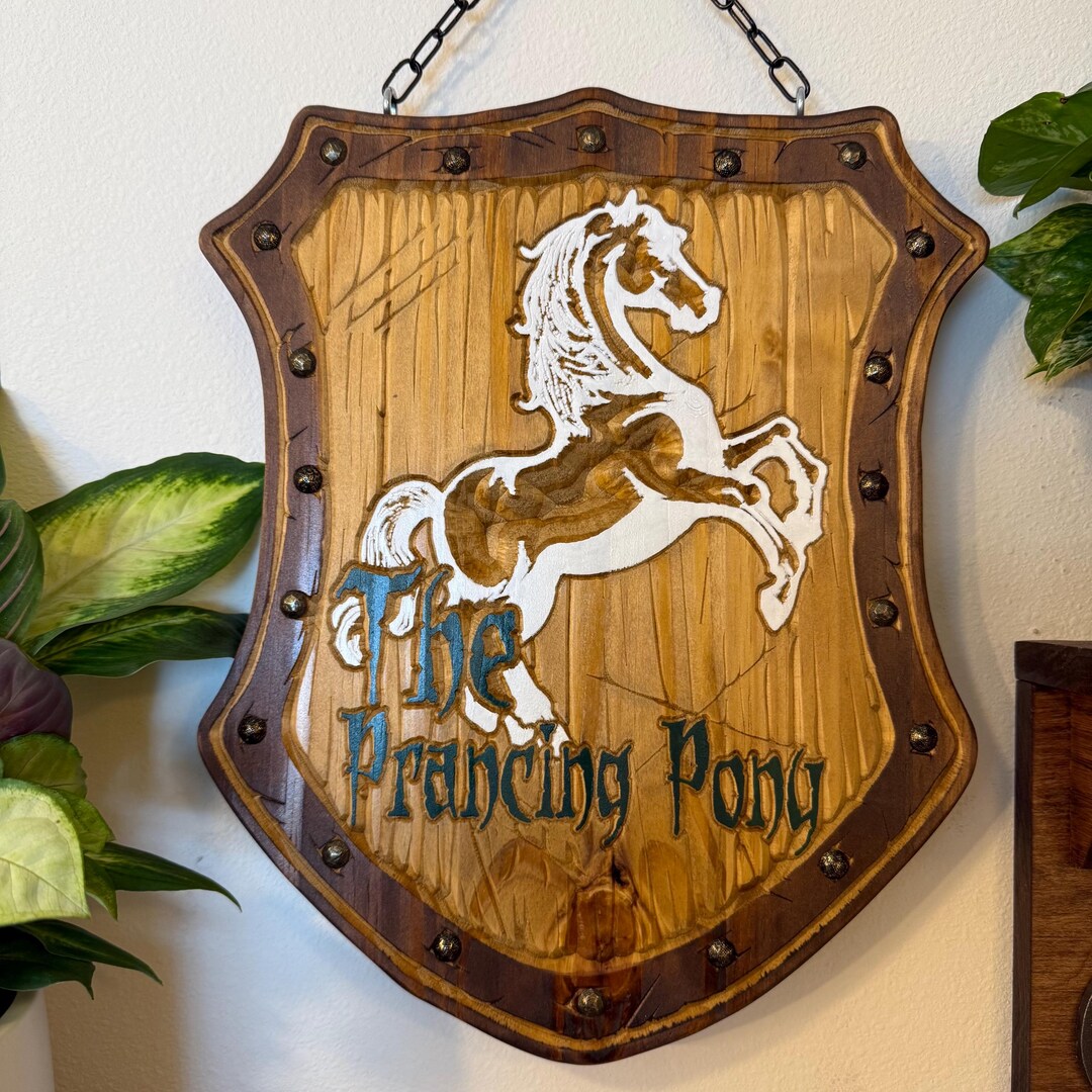The Prancing Pony the Hobbit Pub Sign, Lord of the Rings Wall Decor ...