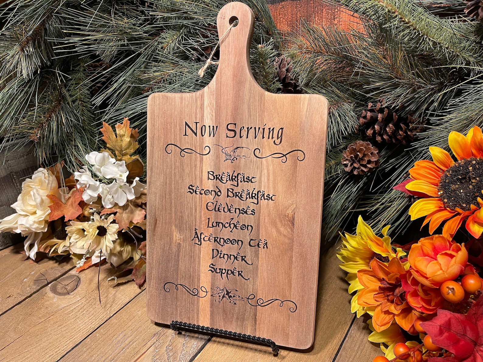 Hobbit Menu Cutting Board, Hobbit Daily Meals Engraved Plaque/sign ...