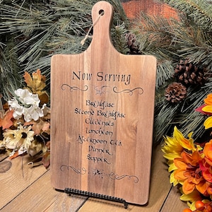 Hobbit Menu Cutting Board, Hobbit Daily Meals Engraved Plaque/sign ...