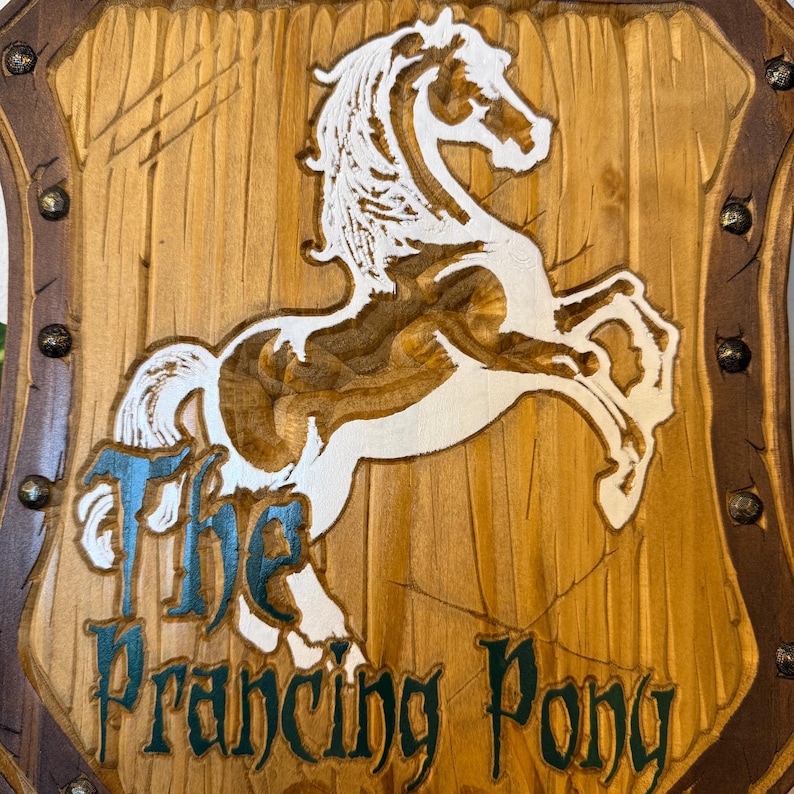 The Prancing Pony the Hobbit Pub Sign, Lord of the Rings Wall Decor ...