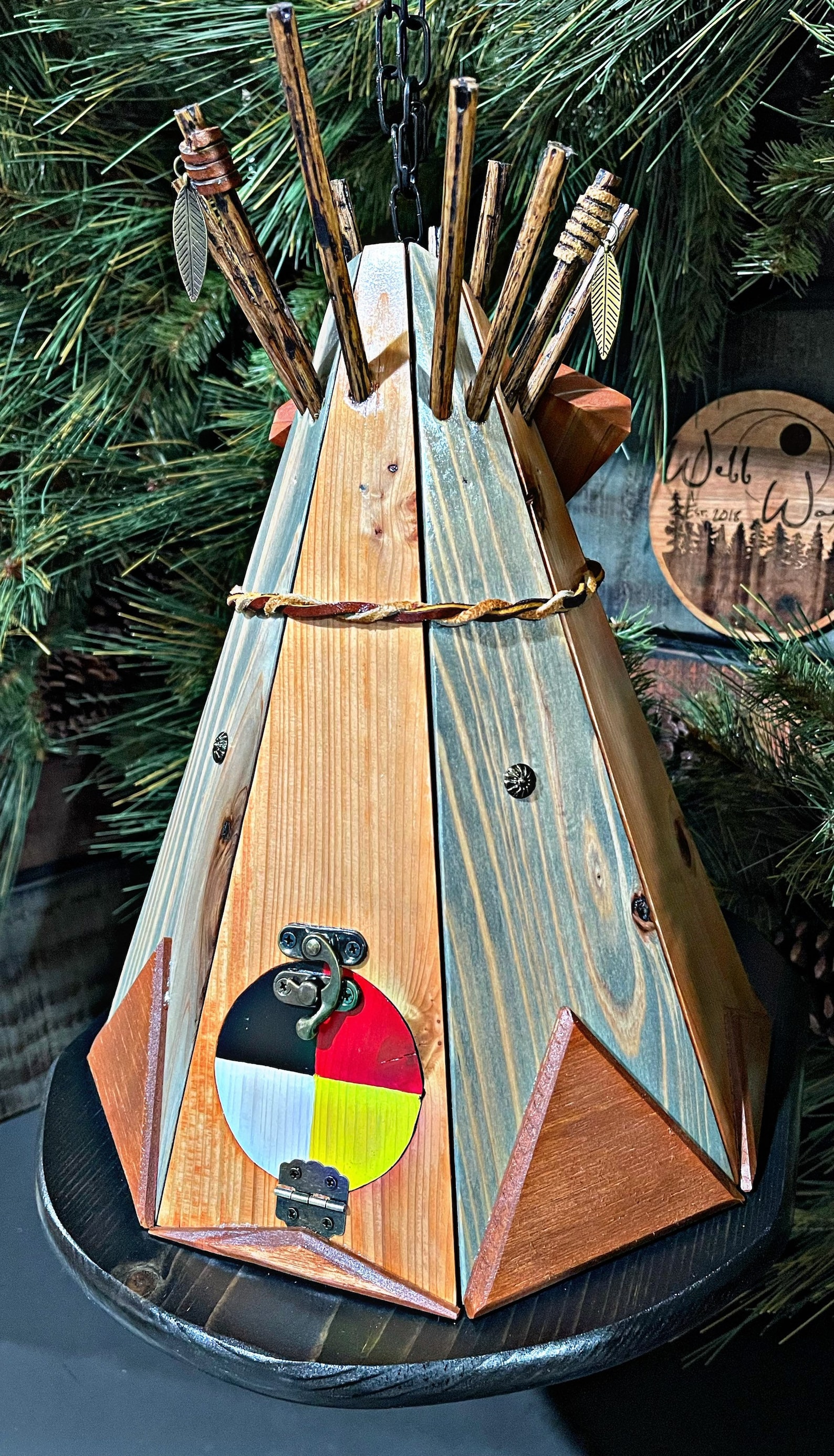 Rustic Tipi Birdhouse Sioux, Native American Art, Indigenous Home Decor ...
