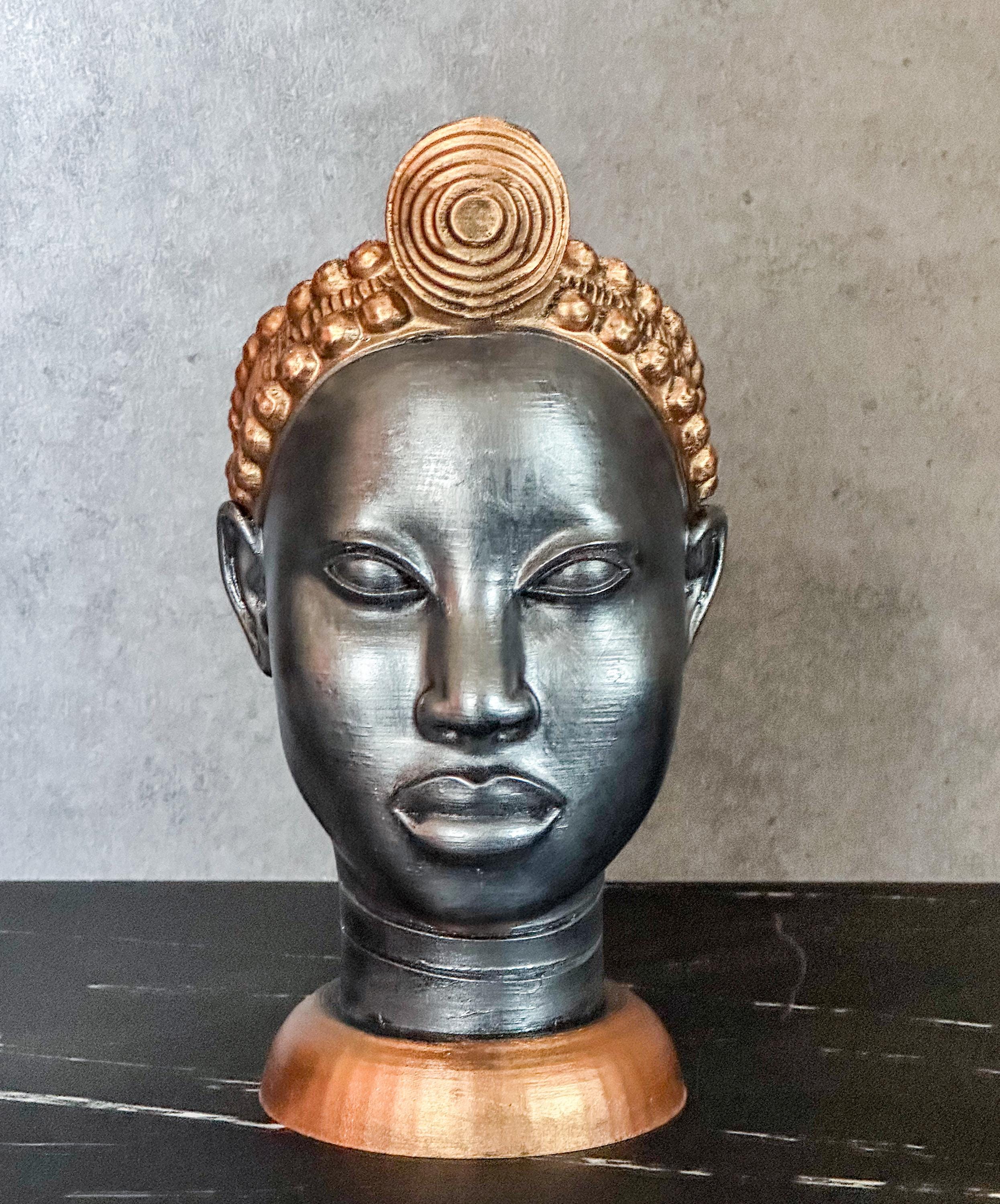 Crowned Head of an Oni - Ife Yoruba Sculpture, African Royalty Art ...