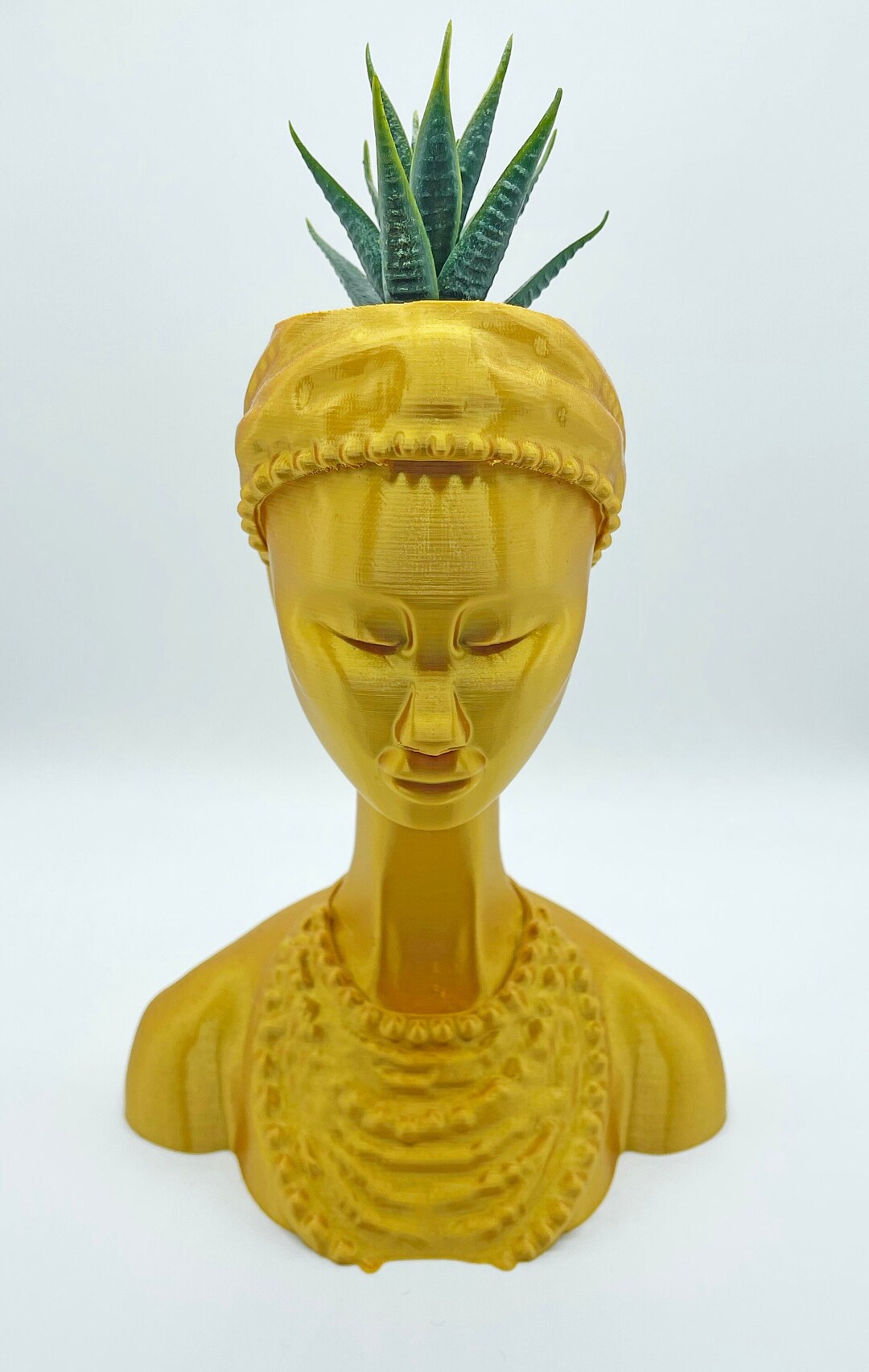 African Queen Face Head Planter, Black Girl Pot - Etsy