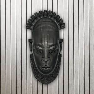 Queen Idia Mask - African Wall Hanging, Wall Sculpture, Ethnic Decor - Etsy