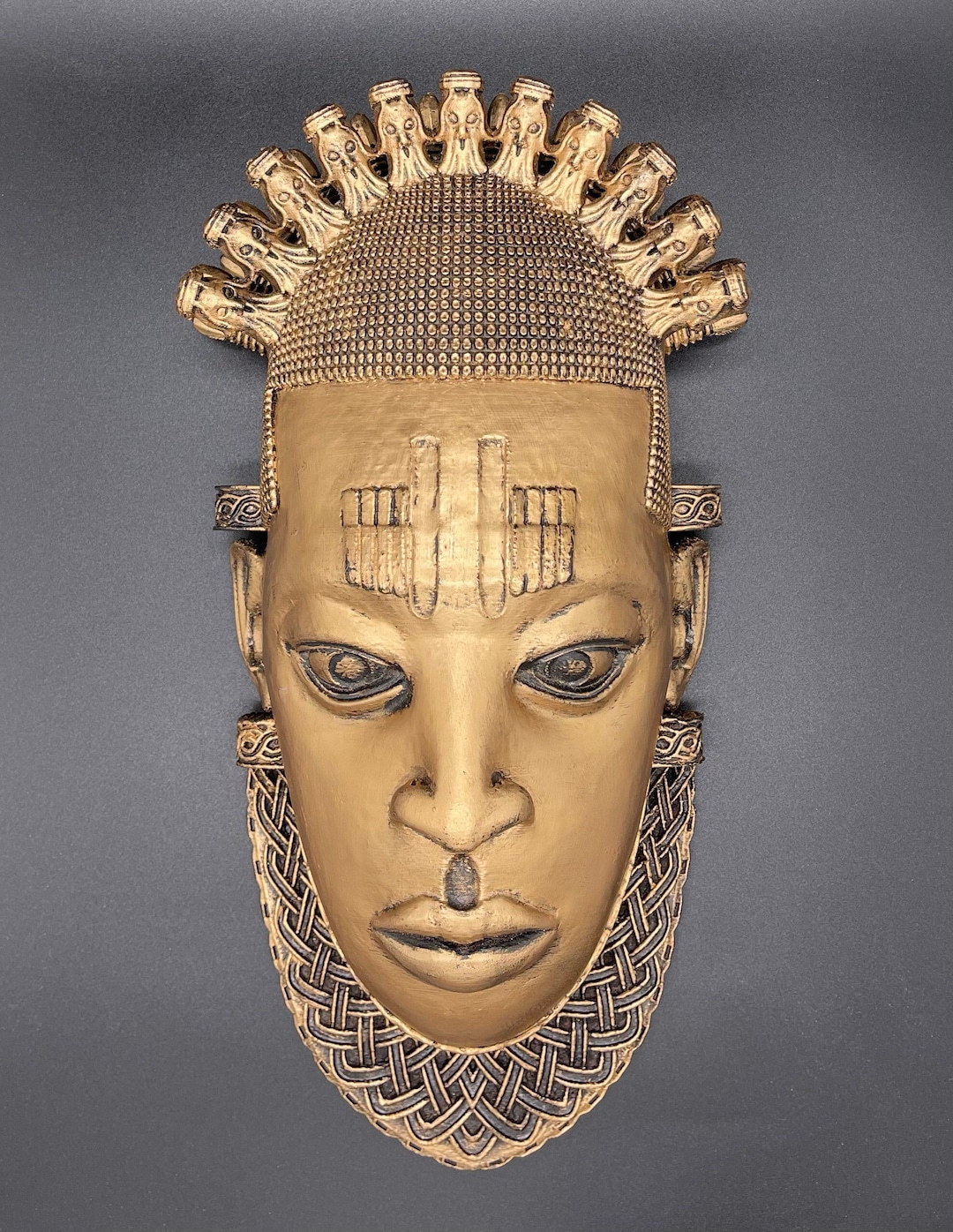 Queen Idia Mask - African Wall Hanging, Wall Sculpture, Ethnic Decor - Etsy