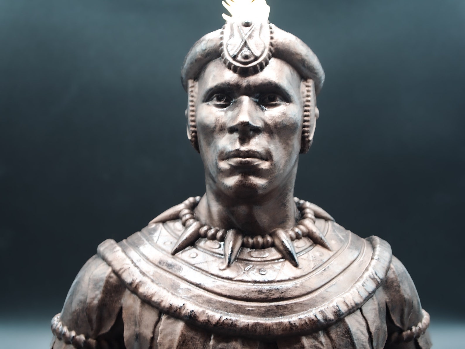 Shaka Zulu Bust - Handmade Art, Office and Home, Tabletop, African King ...