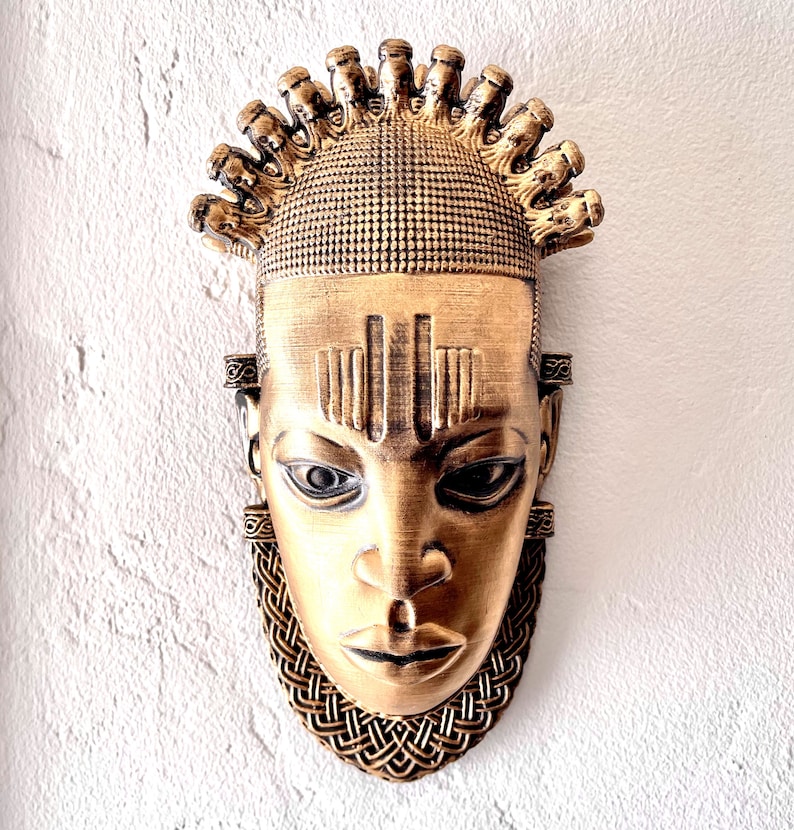 Queen Idia Mask - African Wall Hanging, Wall Sculpture, Ethnic Decor - Etsy