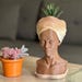 African Woman Face Succulent Planter – Earth Tones Colors - African ...