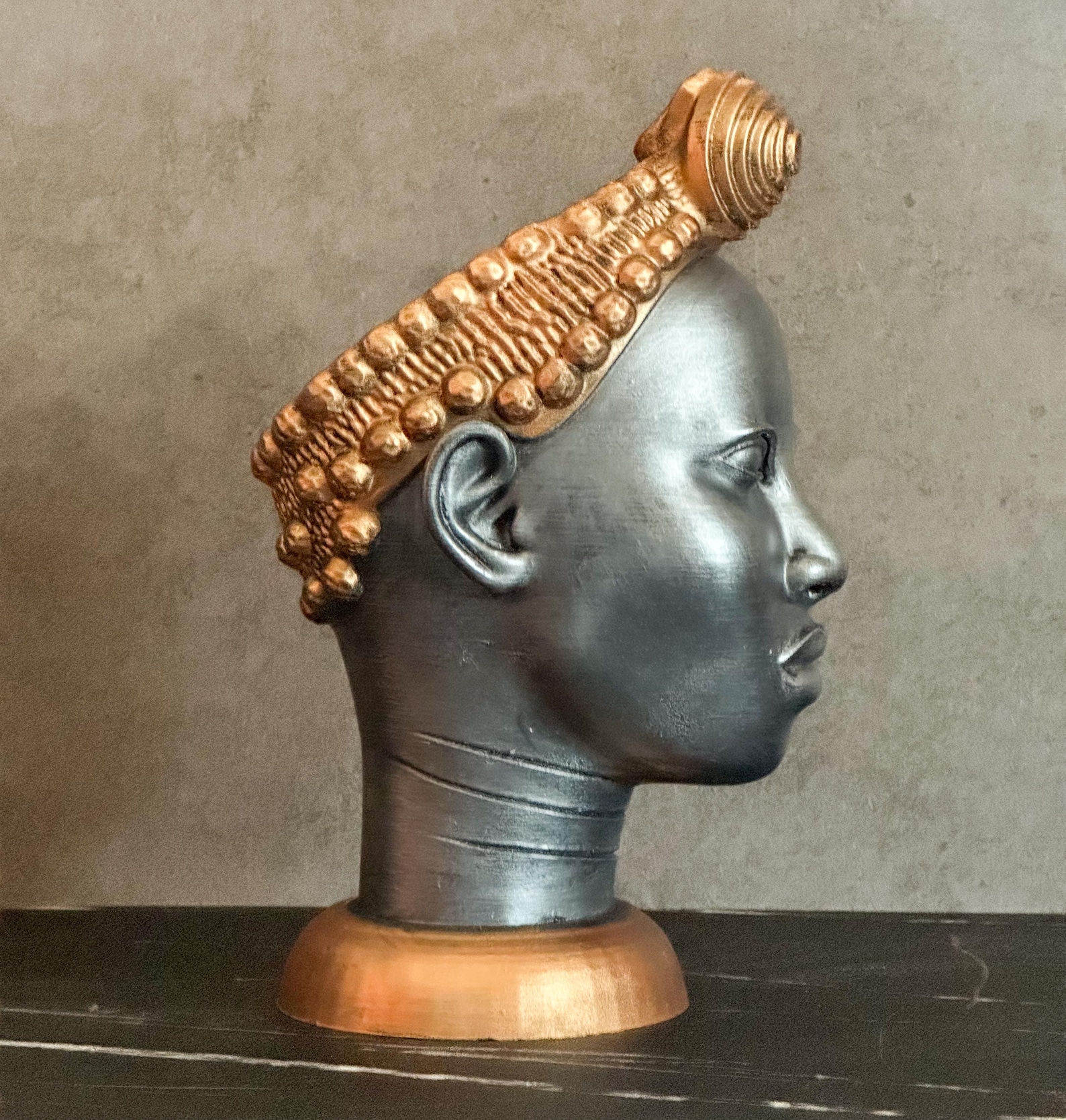 Crowned Head of an Oni - Ife Yoruba Sculpture, African Royalty Art ...